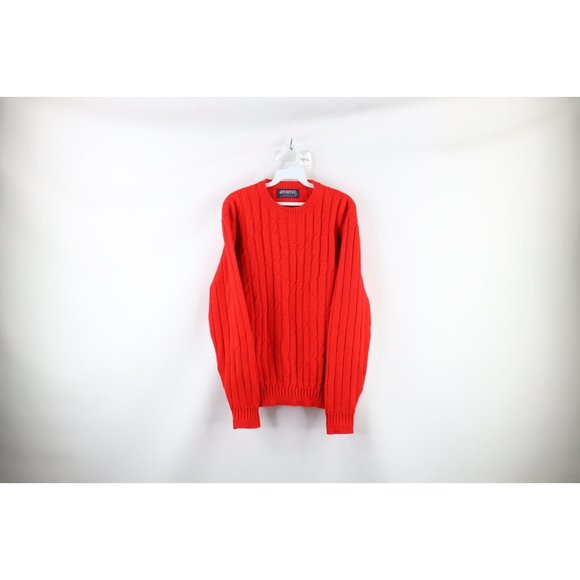Vintage | Sweaters | Vintage 7s Streetwear Medium Blank Chunky Cable ...